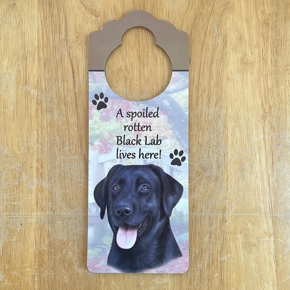 E&S Pets | Accents | Black Labrador Doorknob Note Decor Nwt | Poshmark